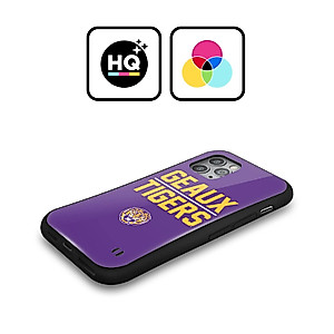 Head Case Designs Officially Licensed Louisiana State University LSU Geaux Tigers Hybrid Case Compatible with Apple iPhone 15 Pro