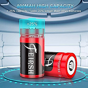 WEGWANG 3.7V 123 Lithium Rechargeable Batteries 4 Pack and Arlo Battery Charger,800mAh Li-ion Battery Compatible with Arlo Wireless Security Camera VMC3030 VMS3130 VMS3330 VMS3430 VMK3200