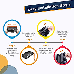 Colorking Compatible Toner Cartridge Replacement for Brother TN850 TN-850 TN 850 TN820 TN-820 TN 820 for Brother HL-L6200DW HLL6200DW MFC-L5900DW MFC-L5700DW HL-L5200DW MFC-L5850DW Toner (4 Black)