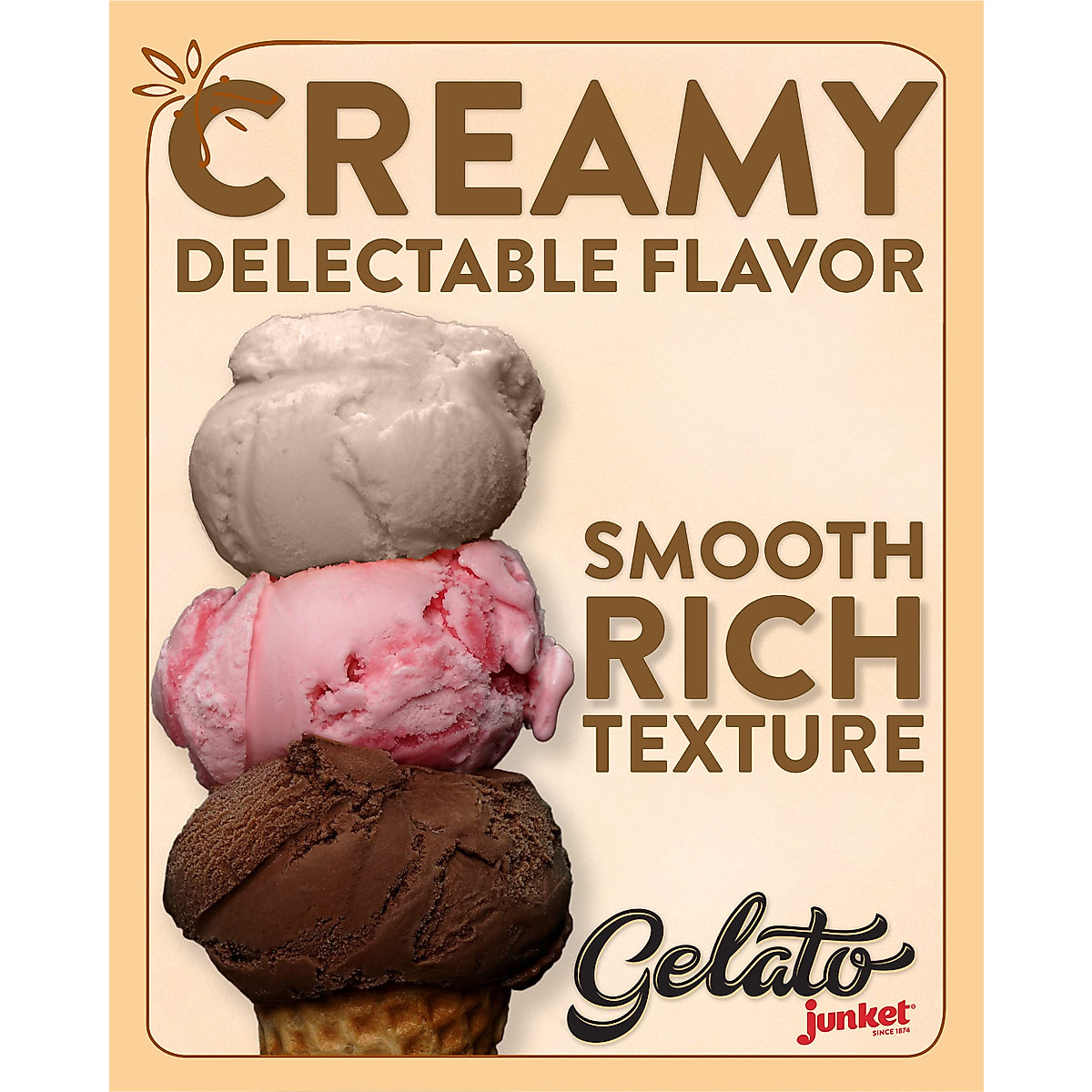 Junket Ice Cream and Gelato Mix Ultimate Bundle: 2 Chocolate, 2 Strawberry, 2 Vanilla Ice Cream Mixes and 2 Stracciatella, 2 Dark Chocolate, 2 Strawberry Cheesecake Gelato Mixes (Variety Pack of 12)