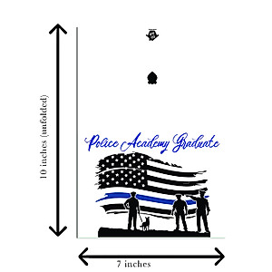 Red Door Inspirations Graduation Cards - Fire Academy Graduation, Police Academy Graduation, Law School Graduation, Single Card & Envelope (Police Academy Graduation)