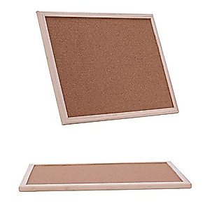7777777 2Pcs Cork Board Bulletin Board Conference Message Board Wood Frame Photo Wall 50X40cm