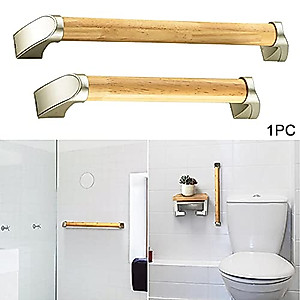 Wooden Grab Bar Wall Mounted Durable Grab Rails for Home Bathroom Withstand 80-100kg(Size:34cm/13.39inch)