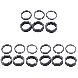 BESPORTBLE 18 pcs Fork headsets & Stems Headset spacers 1 1/8 stem Spacer Cycling Accessories Carbon Fiber Headset Spacer Cycle Headset Spacer Carbon Fiber Gasket stem Bike Raise up