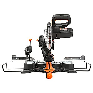 WEN MM0713 9.5-Amp 7.25-Inch Single Bevel Compact Sliding Compound Miter Saw with LED Cutline Guide, Black