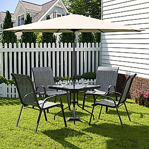 Amopatio Outdoor Dining Set for 4, Patio Table and Chairs Set