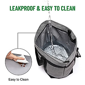 NatuBeau Insulated Cooler Bag Soft Cooler Tote Bag 32-Can Insulated Grocery Bag Large Lunch Cooler Bag Lunch Box for Shopping Travel Beach Picnic, Grey