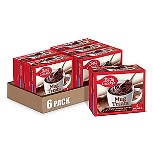 Betty Crocker Mug Treats Triple Chocolate Cake Mix with Fudge Frosting, 4 Servings, 12.5 oz. (Pack of 6)