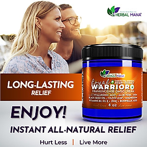 Herbal Mana Royal Warrior with 5000mg Hemp Lotion - 99.9% Pure DMSO Cream, Magnesium & Frankincense Essential Oil - Organic MSM Muscle & Foot Relaxer, Skin Vitality, Nerve & Neck Relief Massage Cream