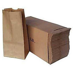 Pack of 500 Bags (Brown, 4) 2 LB Paper Lunch Bags, Grocery Bags, Durable Kraft Paper Bags
