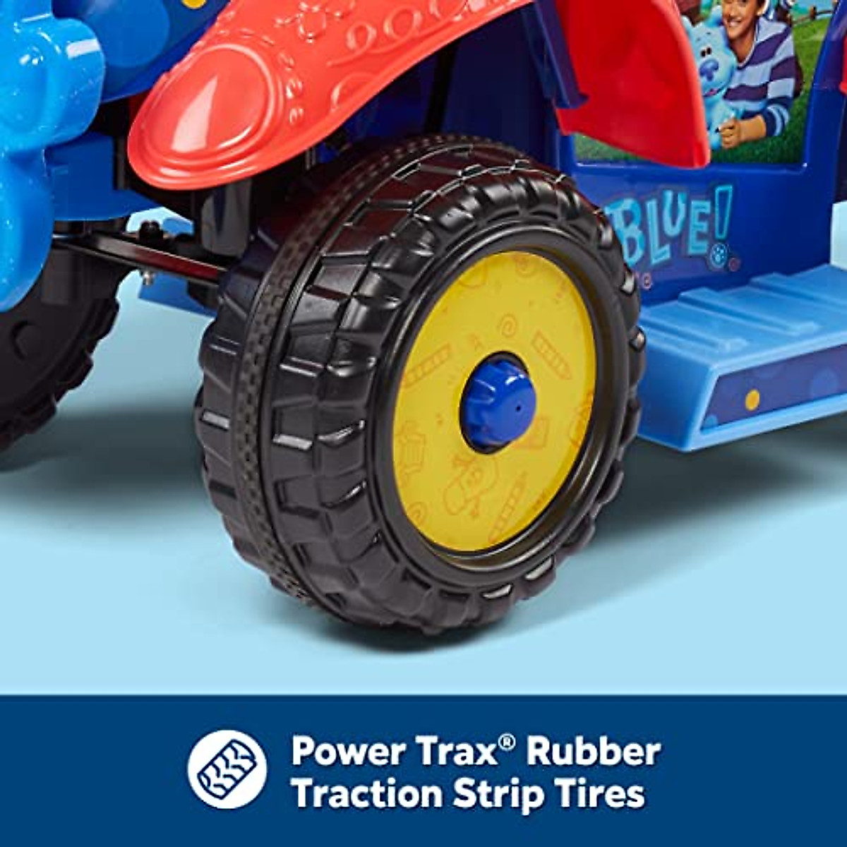 Kid Trax Blues Clues & You! Skidoo Toddler Electric Quad Ride On Toy, 6 Volt, Kids 1.5-2.5 Years Old, Max Rider Weight 44 lbs, Blue,Blue/Red