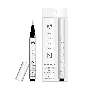 MOON Platinum Teeth Whitening Pen, Whitens Teeth Fast, Gentle on Sensitive Teeth, 30+ Uses, Vegan, Mint Flavor