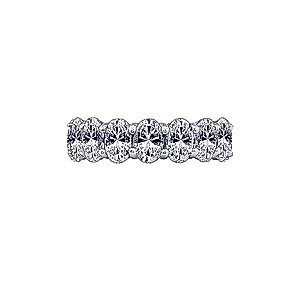 DIAMONBLISS Eternity Ring for Women 925 Sterling Silver Infinity Ring Band | 7.50 Carats 100 Facet Oval Cut Cubic Zirconia CZ Simulated Diamond Engagement Ring (6)