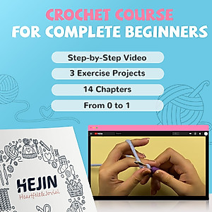 Crochet Kit for Beginners, Unicorn Crochet Kits for Kids and Adults Include Rainbow Yarn, Videos Tutorials, Eyes, and Crochet Hook - Crochet Animal Kit, Beginner Crochet Kit - Gift for Birthdays