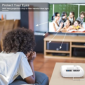 Staratlas Mini Projector 2022 Upgraded Portable Projector,9000 Lumen 50000 Hours Multimedia Home Theater Movie Projector,Compatible with iOS/Android Full HD 1080P HDMI,VGA,USB,AV,Laptop,Smartphone…