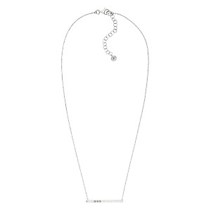 Silpada 'Dotted Line' Pendant Necklace with Crystals in Sterling Silver, 18" + 2"