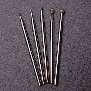 Wolfride 30Pcs Diamond Burr Set Diamond Drill Bit for Gemstone, Sea Shell, Glass, Ceramic, Metal