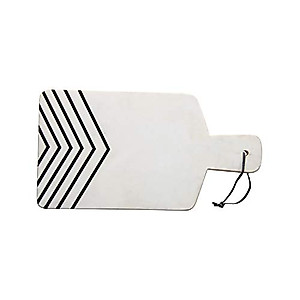 Bloomingville White and Black Chevron Marble Cheese Cutting Board
