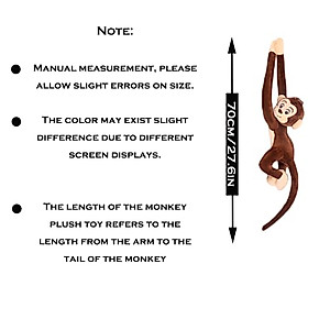 CHELEI2019 27.6" Monkey Plush Stuffed Animal,Hanging Stuffed Animal Monkey with Long Hands