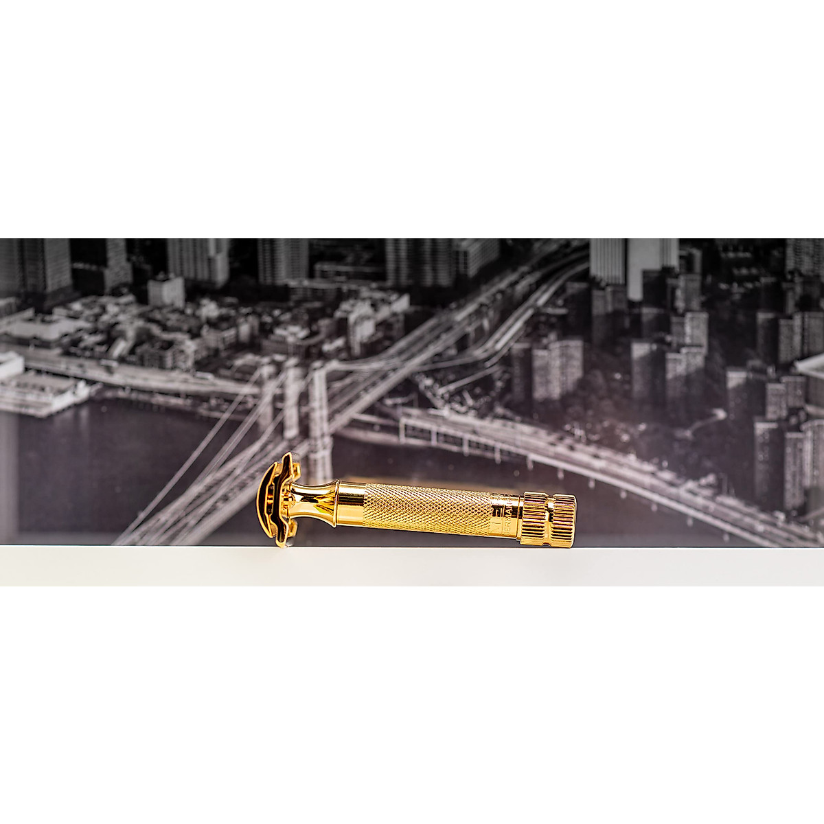 Merkur Classic 2-Piece Double Edge Safety Razor Gold Plated, 1 Count