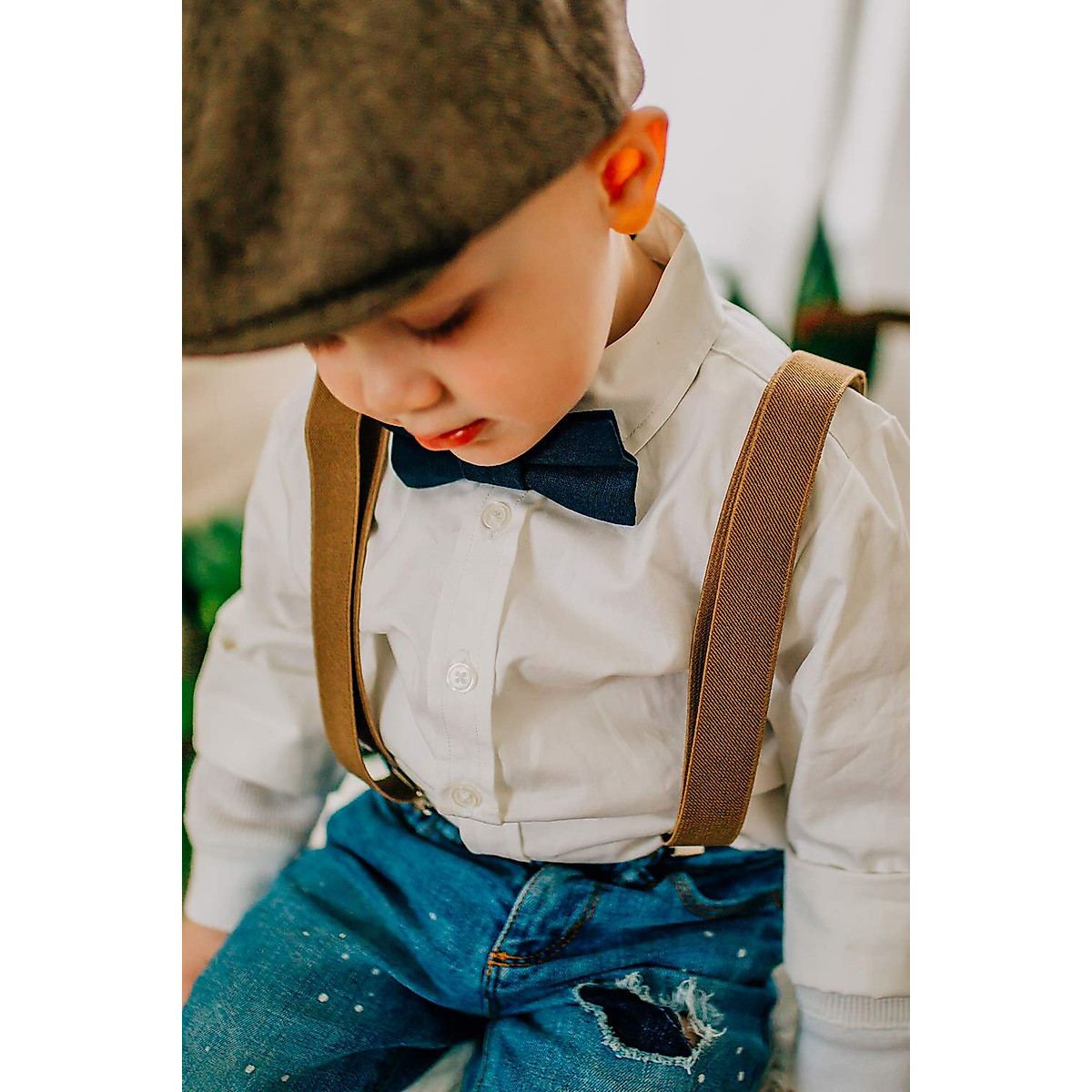 Born to Love Wedding Baptism Birthday White Button Up Shirt Infant, Toddler, Boys 3 to 6 Months