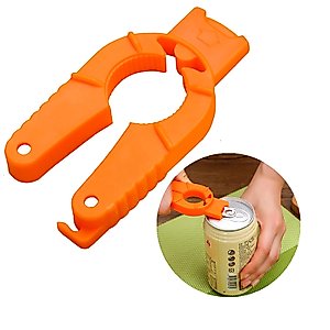 VIUJUH 3 in 1 Pop Can Opener, Party Partner Life Gadgets Smooth Edge Mutifunctional Can Opener, Upgraded Plastic Handheld,Fingernails Protecter, Designed Comfort Grips Bottle Opener for Dringing