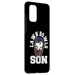 Galaxy S20+ American Flag Fingerprint Patriotic Sports Lawn Bowls Son Case