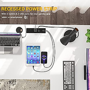 Unikito L Shaped Desk with Power Outlet, 98.4" Reversible Corner Computer Table with Storage Shelves and Bag, Modern 2 Person Large Long Desk for Home Office Writing Study Workstation, White