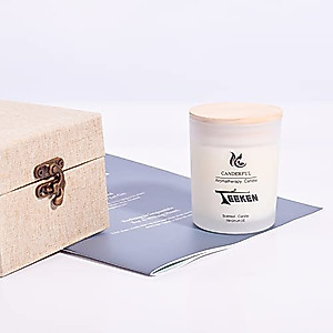 Teeken Candles for Home Scented, Sandalwood Candle Jar, 5.29oz/150g 100% Soy Candle & Simple Modern Style Frosted Jar Scented Candles Set for Perfect Birthday Gifts