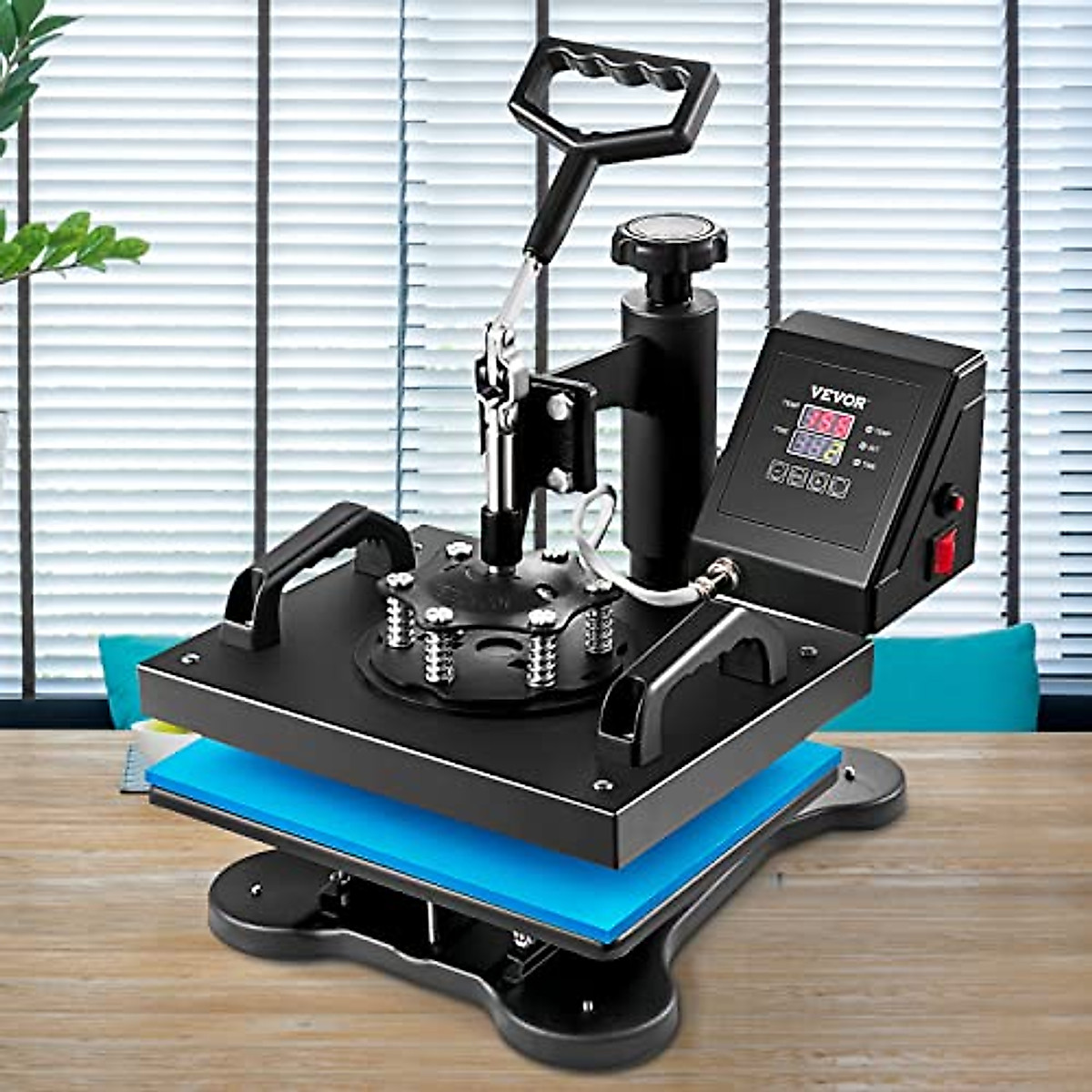 VEVOR Heat Press, Clamshell 12x10in Sublimation Transfer Printer, Digital Precise LCD Control Printing, Vinyl Heat Press for T-Shirts Bags Garments Mats Puzzles, 650W