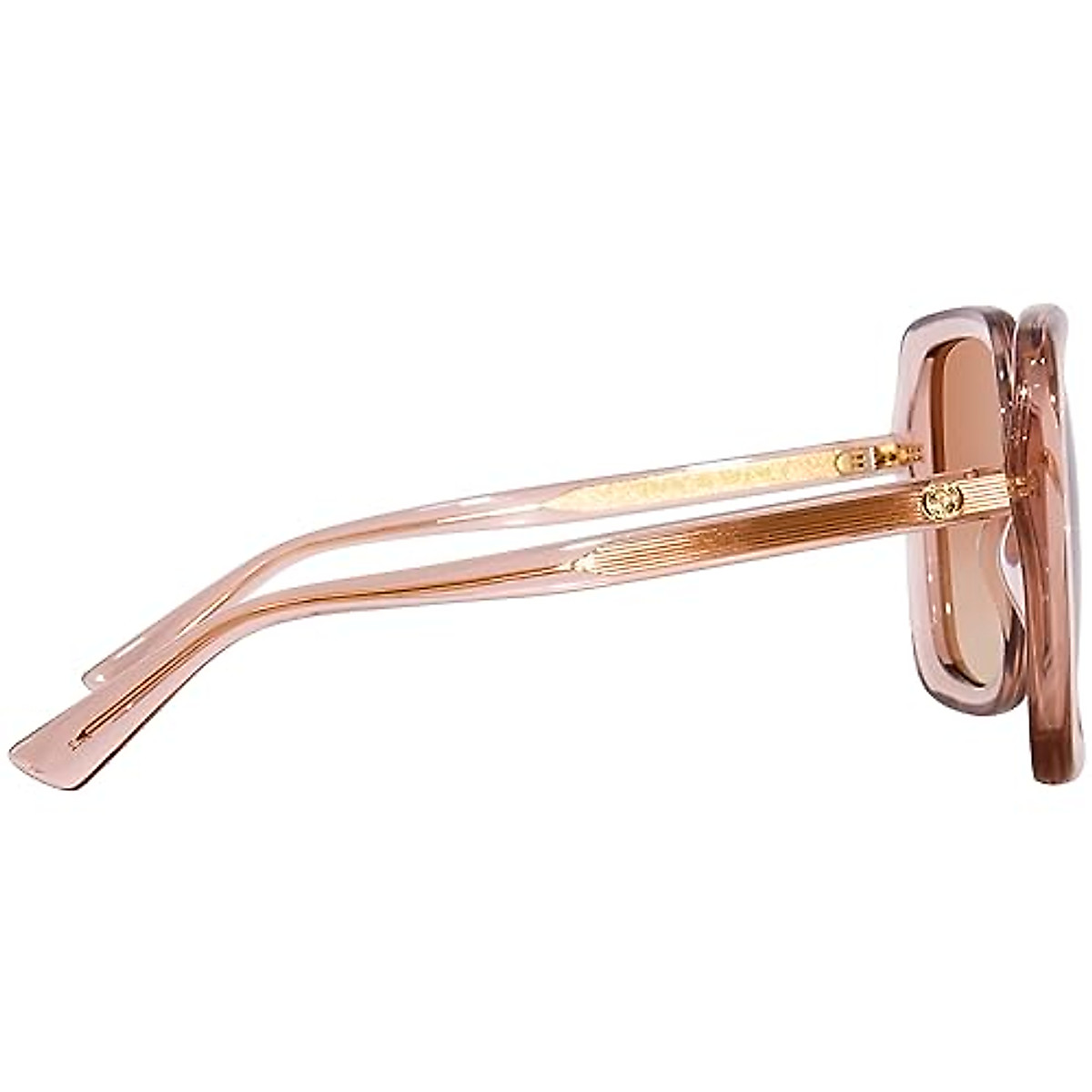 Gucci GG1314S 005 Beige/Brown Mirrored Oversized Square Women's 55mm Sunglasses