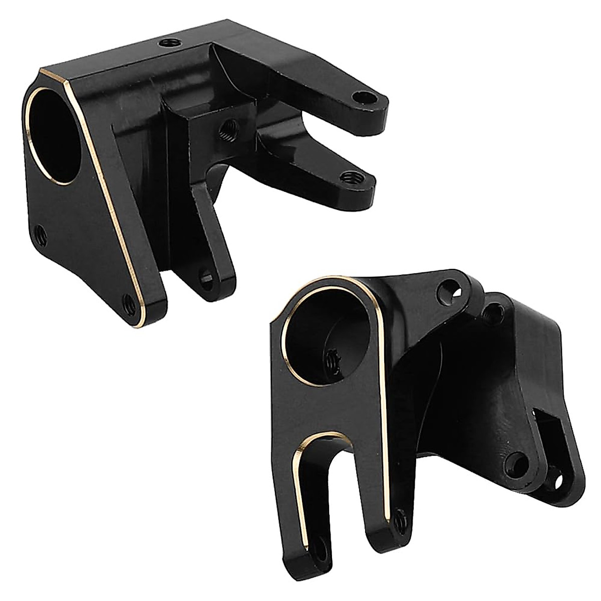 ZXYRC Black Brass Front Axle Link Mount for Axial SCX10 PRO 1/10 RC Crawler Upgrade Counterweight Part,64.6g (Front Axle Link Mount)