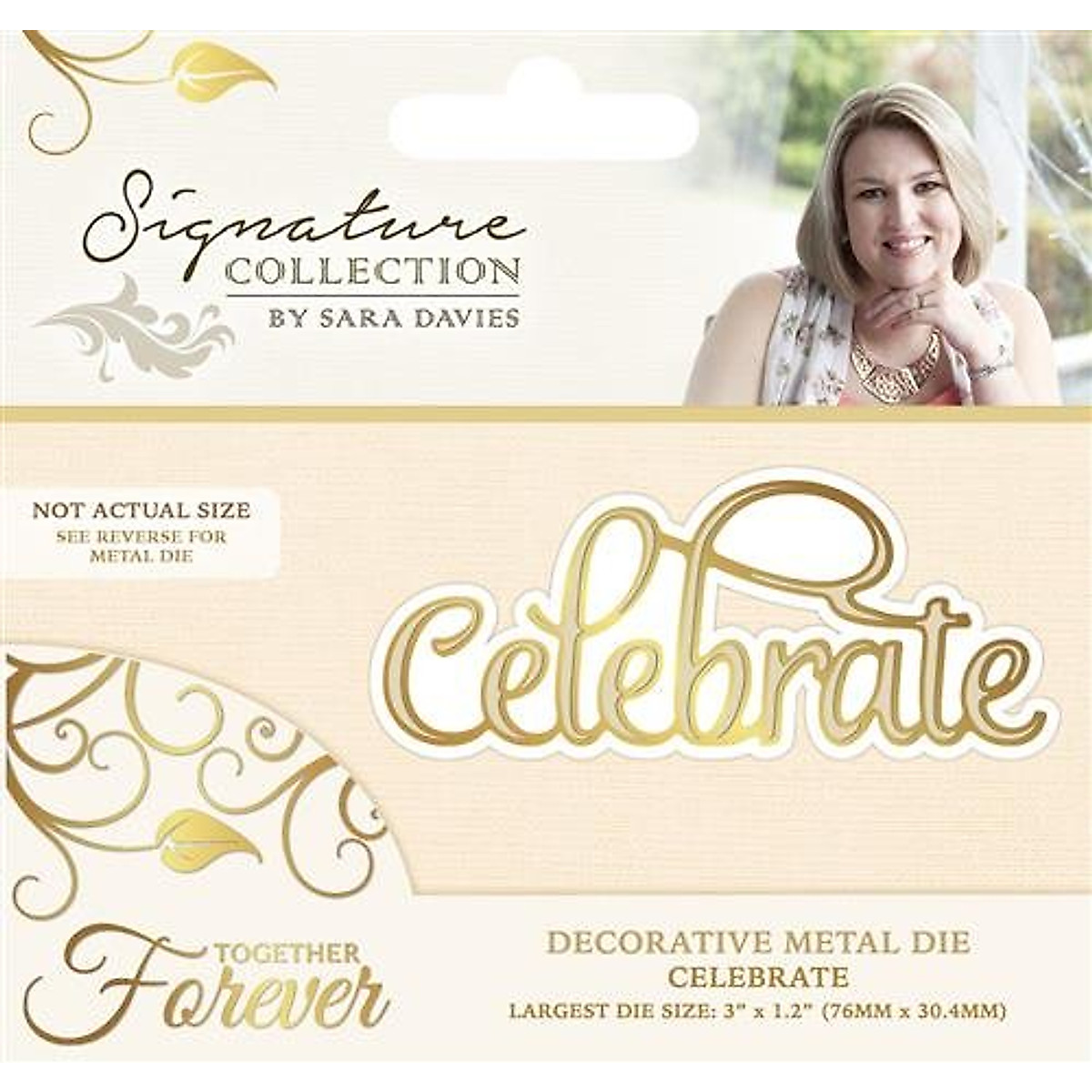 Sara Signature Together Forever-Metal Die-Celebrate, 0 Gold, 11.5 x 12.1 x 0.2 cm