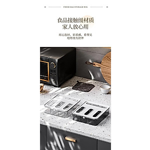 Storage organizer for Ziplock bags, acrylic kitchen drawer bag organizer with zipper closure..-Organizer for Drawer,Countertop and Wall,Easy to Use Ziplock Bag.