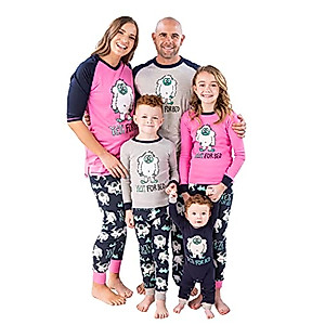 Lazy One Matching Family Pajama Sets for Adults, Kids, and Infants (Yeti For Bed Girl, 6)