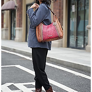 MKF Collection Hobo Bag for Women's - Crocodile Embossed Vegan Leather Top Handle Shoulder Handbag Purse