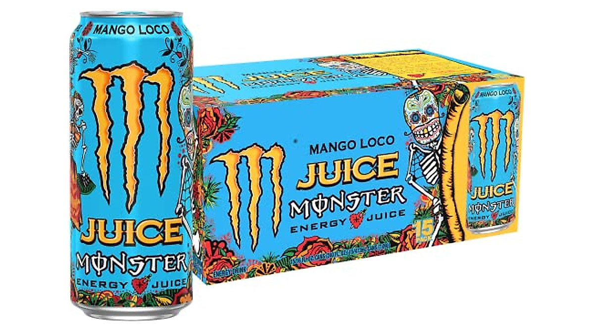 Monster Energy Juice Mango Loco 16oz Pack of 15 Energy Drink