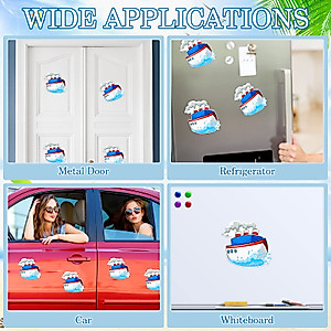 3 Pcs Cruise Door Magnets Summer Car Magnets Decorative Ship Cruise Decorations Magnetic Stickers for Carnival Fridge Refrigerator, 8 x 6.8 Inches