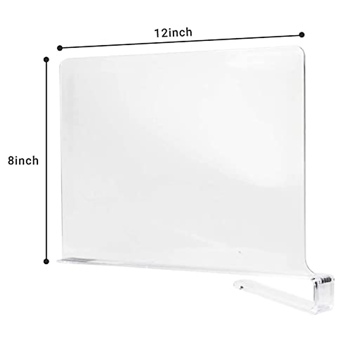 Whirlbliss Shelf Dividers- Shelf Dividers for Closet Organization- Clear Shelf Dividers for Closets-Acrylic Shelf Dividers- Closet Dividers for Shelves- Closet Shelf Divider for Bedroom-Kitchen-Office