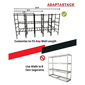 ADAPTASTACK CORE - Tote Storage Shelving System That Adapts to Any Space - Adjustable Garage Shelving Rack Solution - Heavy Duty Steel Shelf Design Holds 250 lbs. per Tote - Easily Organize Large Bins