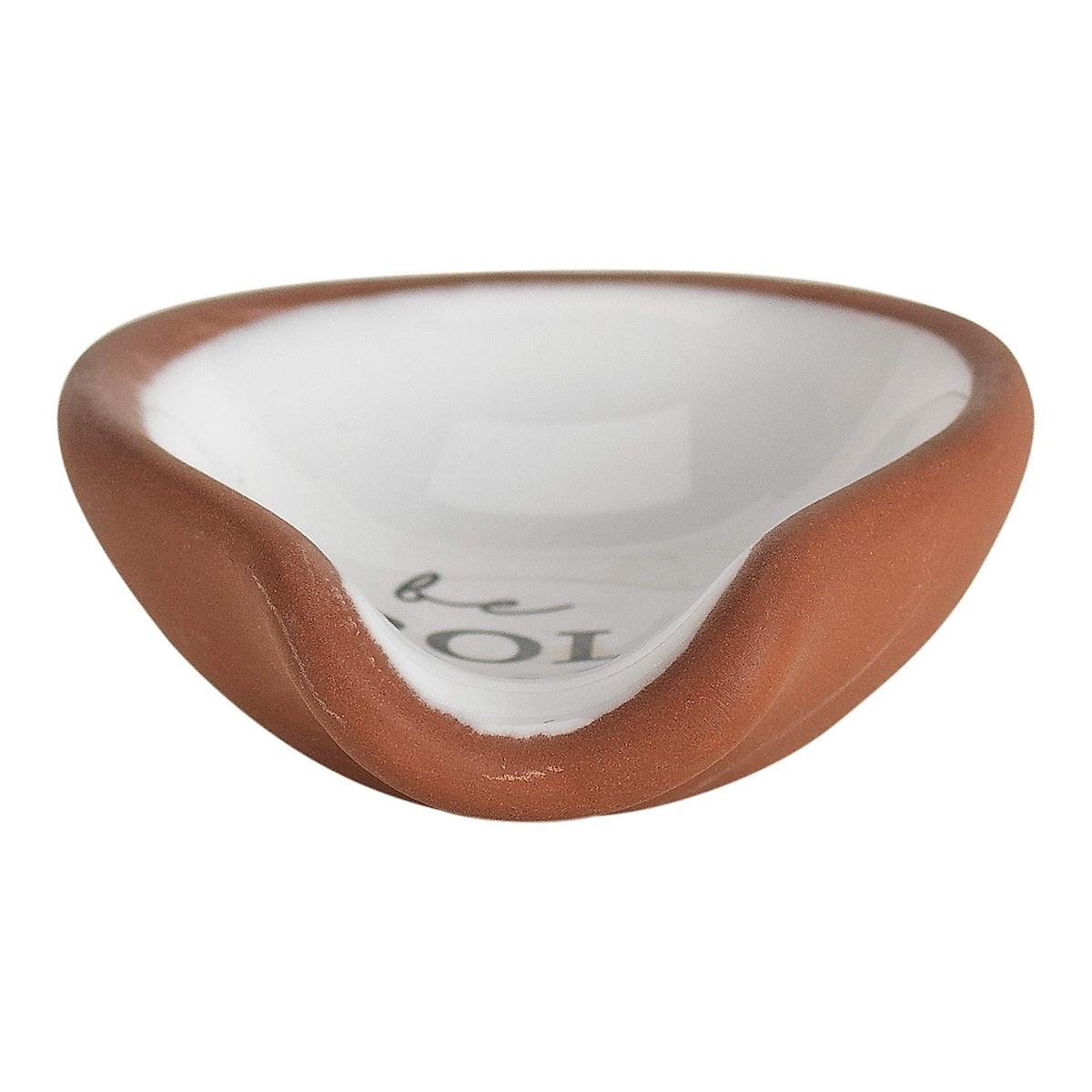 Be Bold Glossy Brown 2 x 3 Terra Cotta Decorative Countertop Spoon Rest