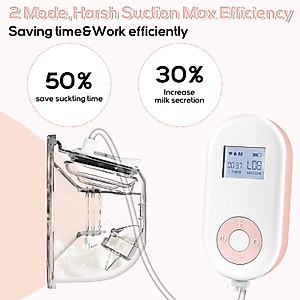 Double Breast Pump Electric Breast Pump Wearable Breastfeeding Pump Strong Suction Hands Free Pumping Portable Breast Pump 2 Mode 9 Levels, Anti-Reflux Dual Milk Extractor with Massage, 24mm Flange