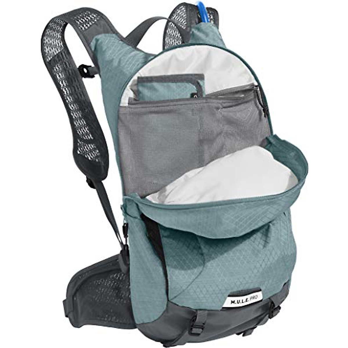 CamelBak Women's M.U.L.E. Pro 14 Bike Hydration Backpack 100oz - Body Mapping Technology, Mineral Blue/Charcoal