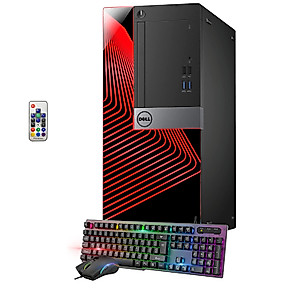 Dell OptiPlex Gaming Tower RGB Lights Computer Intel Core i5 8500 8th Gen Processor Up to 4.10GHz - Radeon RX 550 4GB - 16 GB RAM 512GB M.2 NVME - Windows 11 Pro - WiFi - Bluetooth (Renewed)