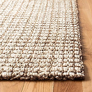 Safavieh Natural Fiber Collection 2' x 3' Ivory/Natural NF186A Handmade Contemporary Rustic Farmhouse Premium Jute Entryway Living Room Foyer Bedroom Kitchen Accent Rug