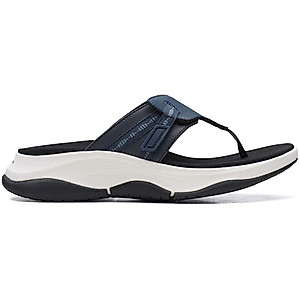 Clarks Women's Wave 2.0 Sea Sandal, Navy Combination, 11 W