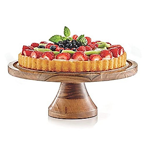 Royalty Art 4-in-1 Cake Stand with Dome, Cheese Board, Covered Platter, and Serving Tray for Pastries, Pies, Appetizers, and Holiday Treats, Decorative Kitchen Server and Display