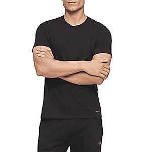 Calvin Klein Men's Cotton Classics 5-Pack Undershirts, 5 Black Crewneck, XX-Large