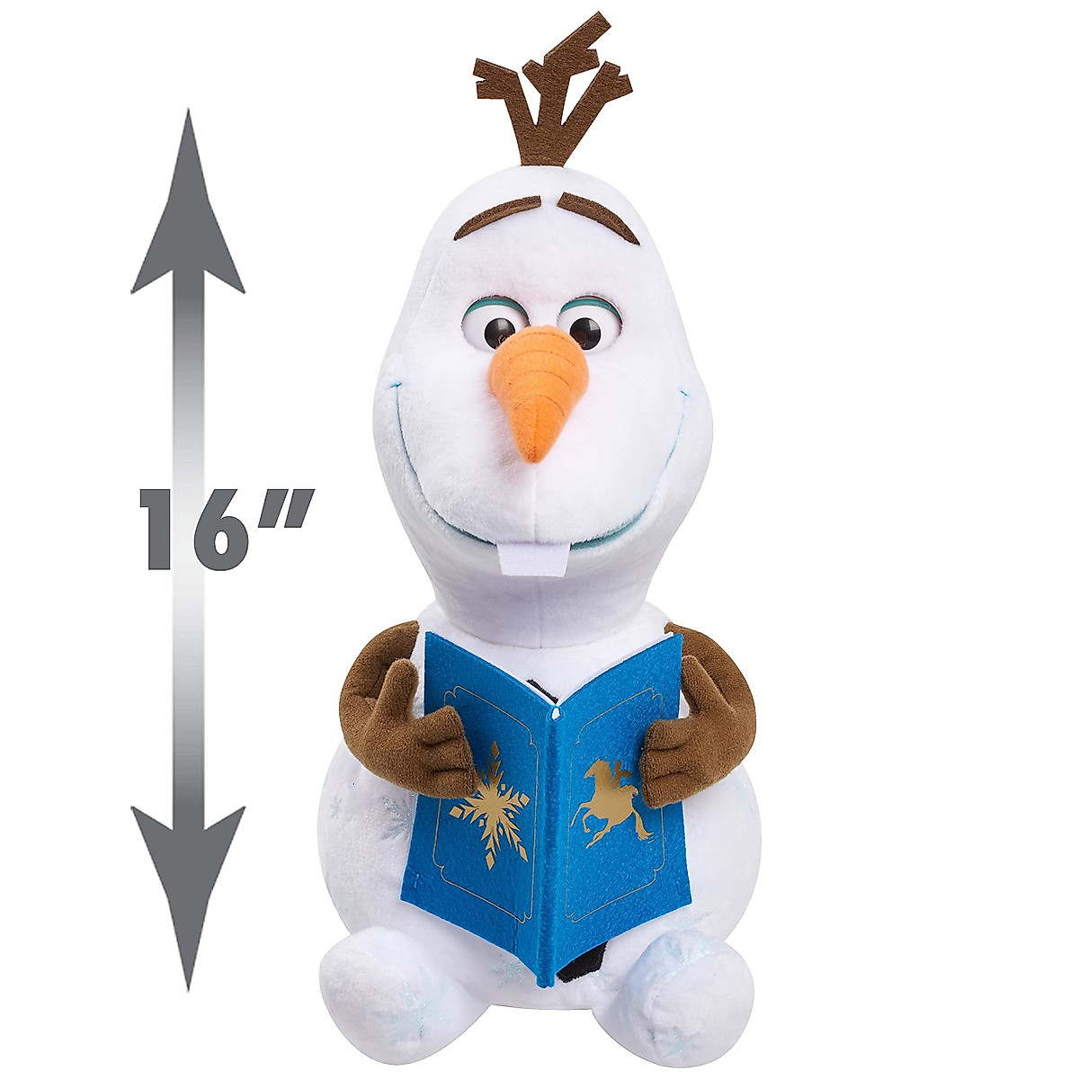 Disney Frozen Story Time Olaf, 12-inch Talking, Singing Plush Toy, 3 Modes of Play, Officially Licensed Kids Toys for Ages 3 Up by Just Play