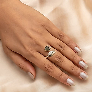 100% Natural Moldavite Rough Ring 925 Sterling Silver Handmade Jewelry With Certified Gemstone From Czech Republic By CrownJewelry (8)